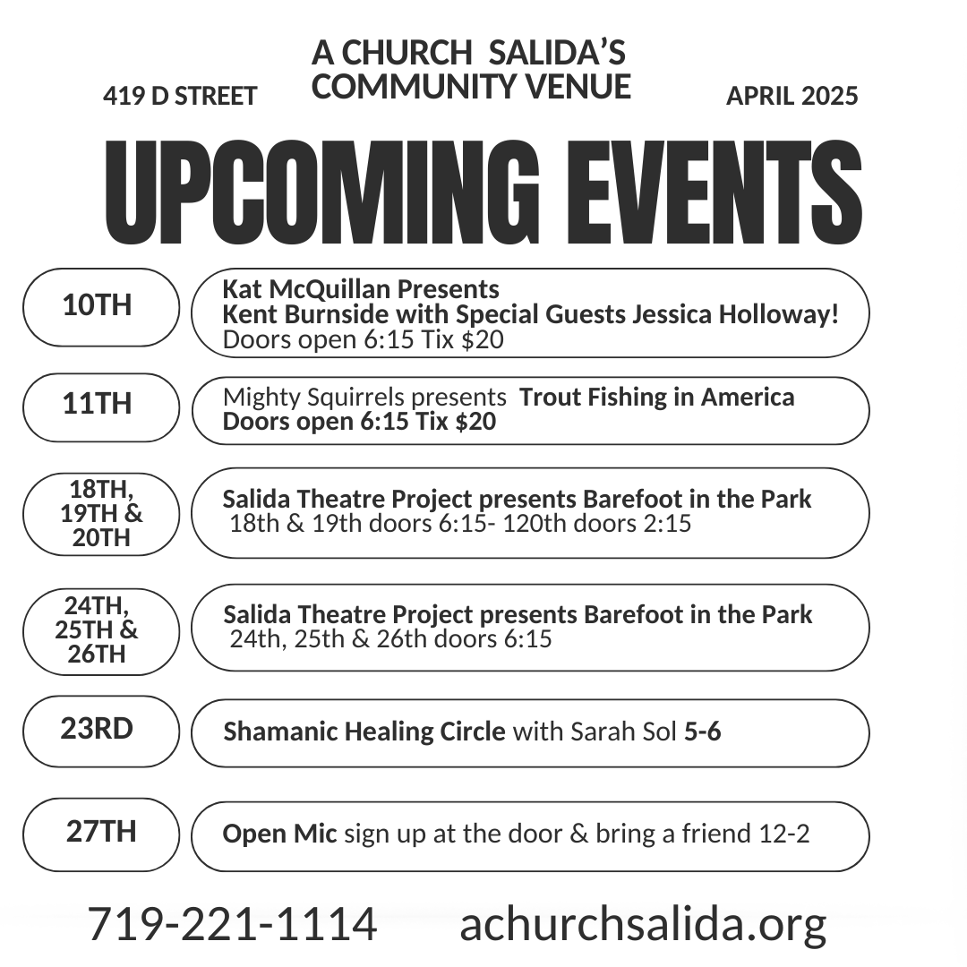 A-Church Upcoming Events in April | Heart of the Rockies Radio