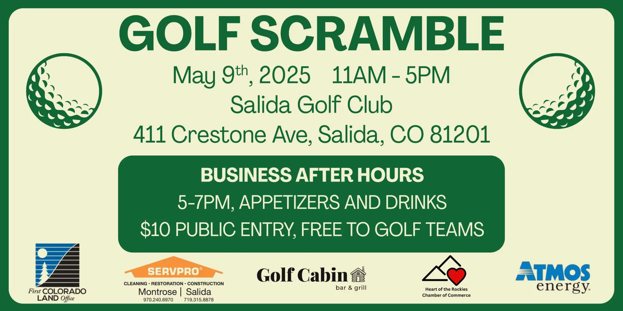 Salida Chamber Golf Scramble Returns May 9 at Salida Golf Club | Heart ...